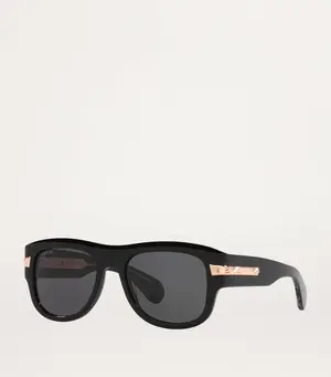 Gucci Acetate Square Frame Sunglasses - Black