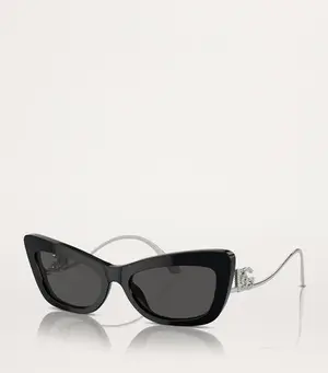 Dolce & Gabbana Acetate Cat Eye Sunglasses - Black