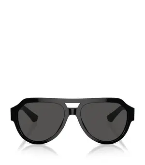Dolce & Gabbana Metal Aviator Sunglasses - Black