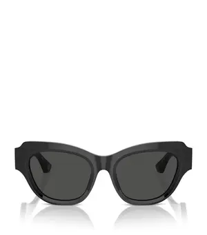 Burberry Acetate Cat Eye Sunglasses - Grey