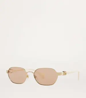 Gucci Octagon Frame Sunglasses - Gold