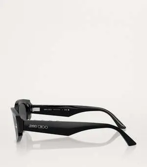 JIMMY CHOO Steel Cat Eye Sunglasses - Black