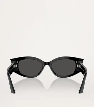 JIMMY CHOO Steel Cat Eye Sunglasses - Black