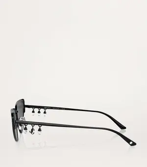 JIMMY CHOO Cat Eye Metal Sunglasses - Black