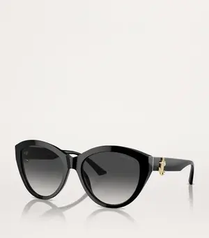 JIMMY CHOO Acetate Cat Eye Sunglasses - Black