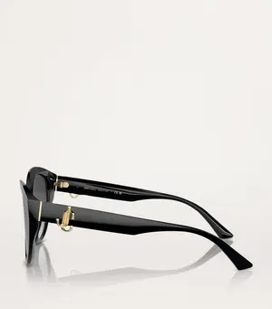 JIMMY CHOO Acetate Cat Eye Sunglasses - Black