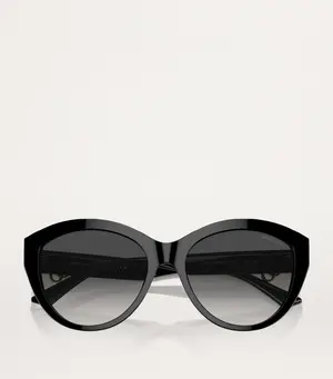 JIMMY CHOO Acetate Cat Eye Sunglasses - Black