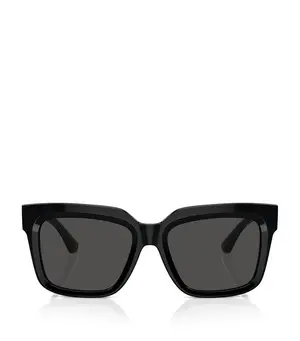 Burberry Acetate Square Frame Sunglasses - Black