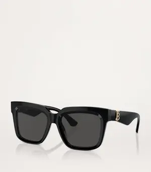 Burberry Acetate Square Frame Sunglasses - Black
