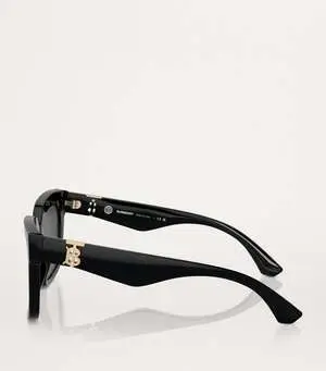Burberry Acetate Square Frame Sunglasses - Black