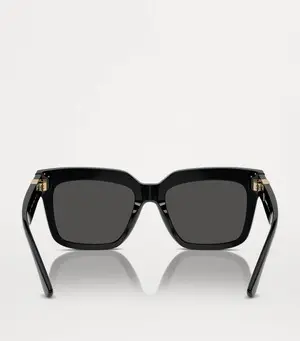 Burberry Acetate Square Frame Sunglasses - Black
