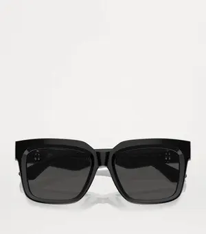 Burberry Acetate Square Frame Sunglasses - Black