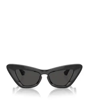 Burberry Acetate Cat Eye Sunglasses - Grey