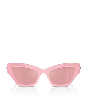 SWAROVSKI Sk6021 Acetate Cat Eye Sunglasses - Pink