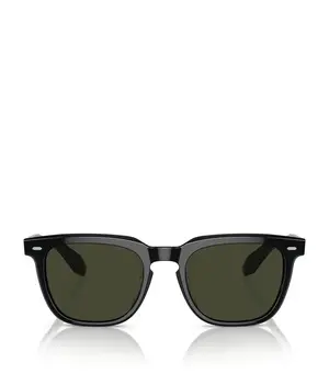 Oliver Spencer Acetate Wayfarer Sunglasses - Black