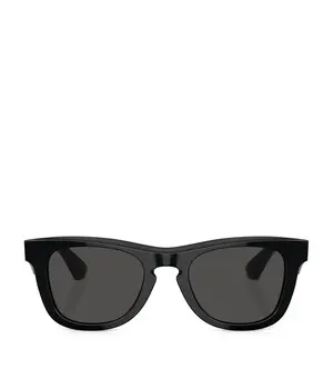 Burberry Acetate Square Frame Sunglasses - Black