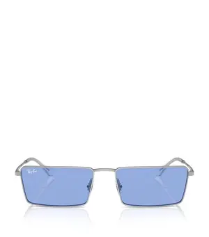 Ray-ban Rectangular Frame Sunglasses - Silver