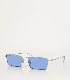 Ray-ban Rectangular Frame Sunglasses - Silver