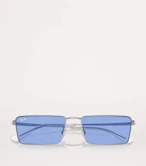 Ray-ban Rectangular Frame Sunglasses - Silver