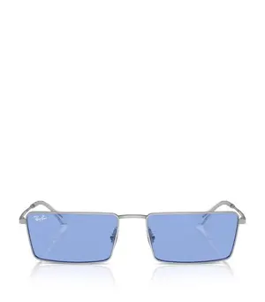 Ray-ban Rectangular Frame Sunglasses - Silver