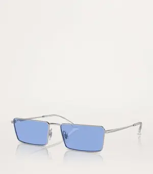 Ray-ban Rectangular Frame Sunglasses - Silver