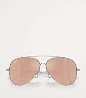 Ray-ban X Lenny Kravitz Aviator Sunglasses - Silver
