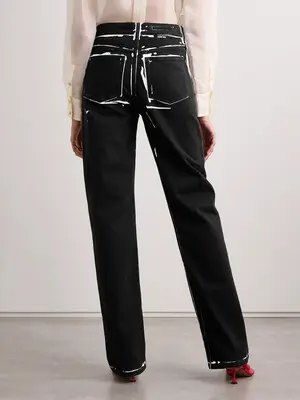 Proenza Schouler Ryman Mid-rise Straight-leg Printed Jeans