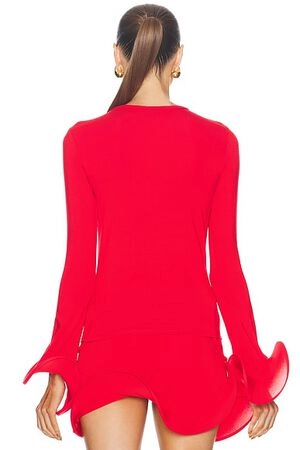 SID NEIGUM Wave Sleeve Top - Red
