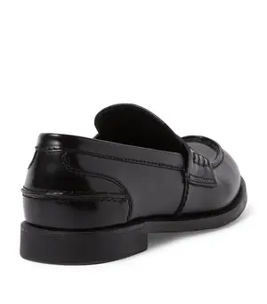 Miu Miu Brushed Leather Embossed Loafers