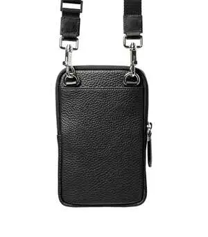 ASPINAL OF LONDON Leather Cross-body Phone Pouch - Black