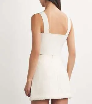 Maje Square-neck Crop Top - White