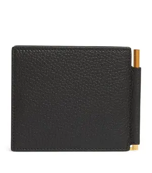 TOM FORD Leather Money Clip Wallet - Black