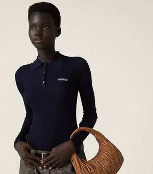 Miu Miu Cashmere Silk Polo Shirt