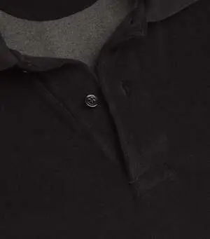 TOM FORD Towelling Polo Shirt - Black