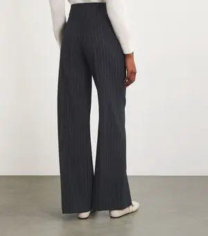 Sandro Pinstriped Wide-leg Tailored Trousers
