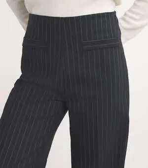 Sandro Pinstriped Wide-leg Tailored Trousers