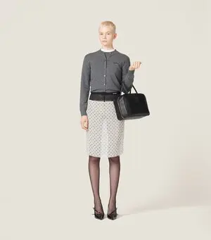 Miu Miu Cashmere Logo Cardigan