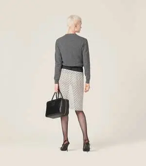 Miu Miu Cashmere Logo Cardigan
