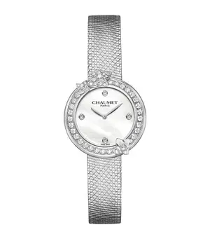 CHAUMET Stainless Steel And Diamond Hortensia Watch - Silver