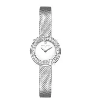 CHAUMET Stainless Steel And Diamond Hortensia Watch - Silver