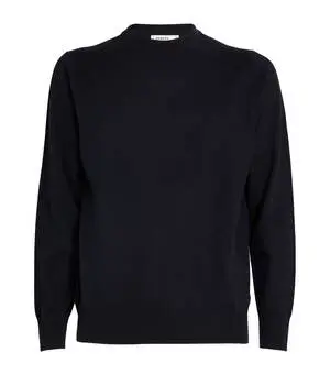 Sandro Cashmere Ribbed Crew Neck Sweater - Blue