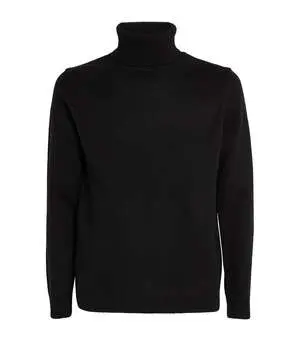 Sandro Wool-blend Rollneck Sweater - Black
