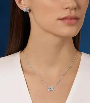 CHAUMET Jeux De Liens White Gold, Diamond And Sapphire Stud Earrings