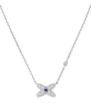 CHAUMET Jeux De Liens White Gold, Diamond And Sapphire Necklace - Silver