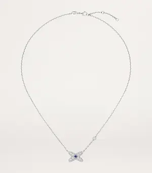 CHAUMET Jeux De Liens White Gold, Diamond And Sapphire Necklace