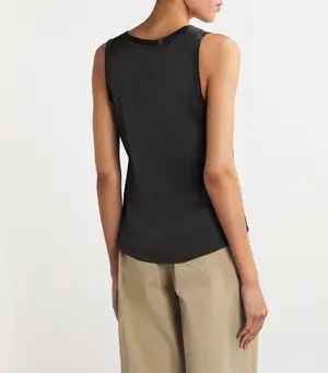 Maje Stretch-silk Tank Top - Black