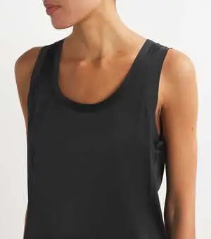 Maje Stretch-silk Tank Top - Black