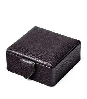 ASPINAL OF LONDON Small Leather Stud Box - Black
