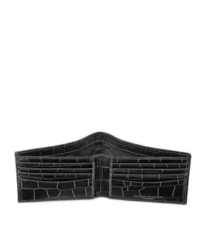 ASPINAL OF LONDON Croc-embossed Leather Bifold Wallet