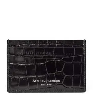 ASPINAL OF LONDON Croc-embossed Slim Card Holder
